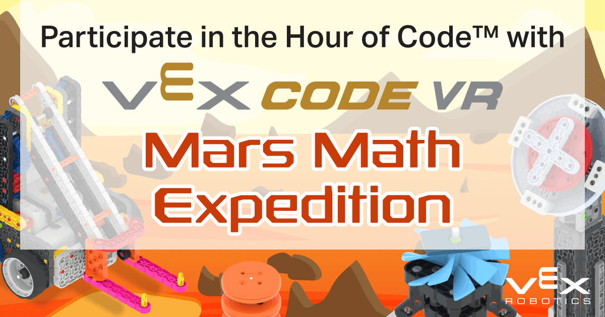 Certificate - VEXcode VR - Hour of Code - Mars Math Expedition